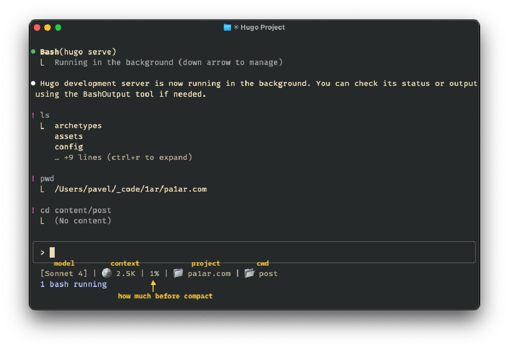Custom Claude Code Statusline: Track Context and Current Directory